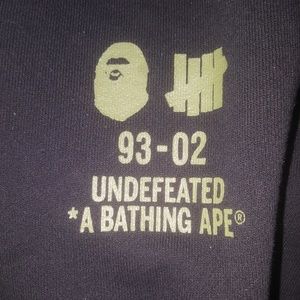 Bape | Jackets & Coats | Bape X Undefeated Hoodie | Poshmark